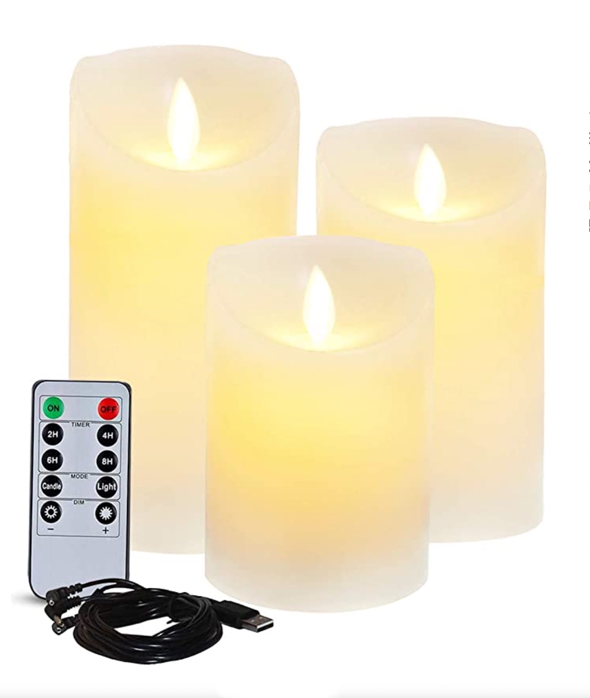 Rechargeable Real Wax LED Candles with Remote Control